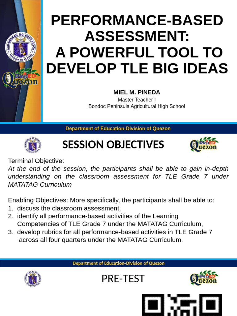 Session 2 - Performance-Based Assessment-1 | PDF | Educational Assessment | Rubric (Academic)