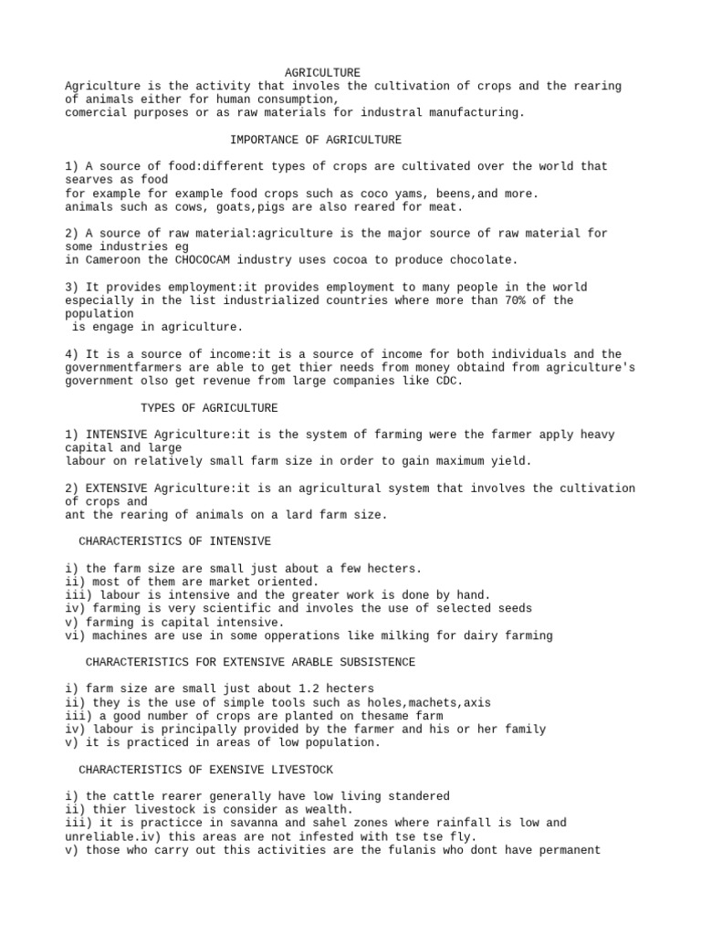 Human Geography 1 | PDF | Agriculture | Farms