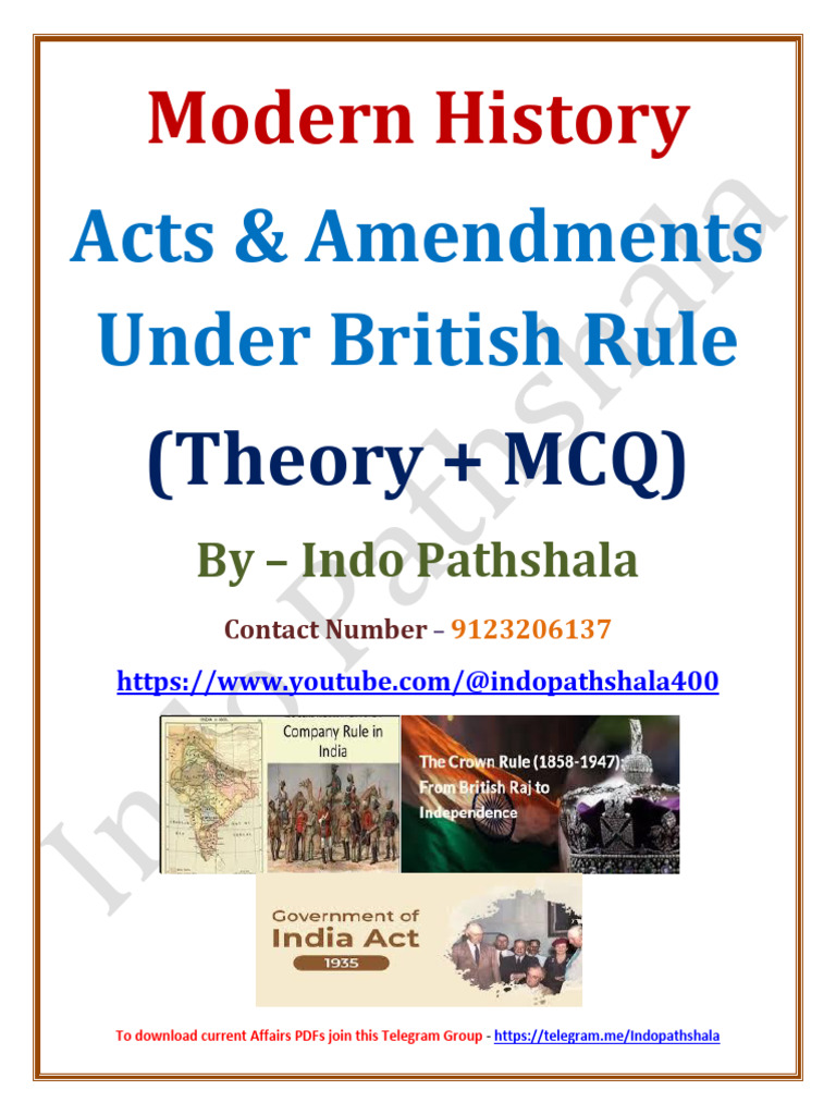 British Rule in India: Key Acts & History | PDF | British Raj | Government