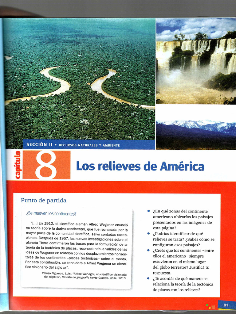Unidad 8 Santillana Relieves de América | PDF