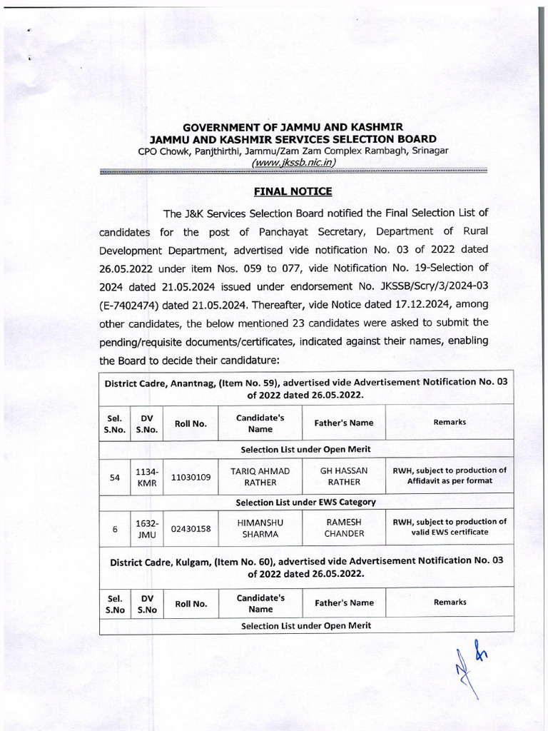 Final Notice 24022025 | PDF