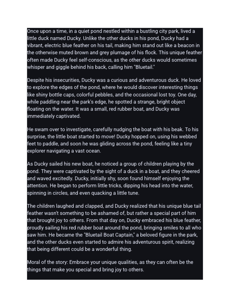 The Duck Story Paper | PDF