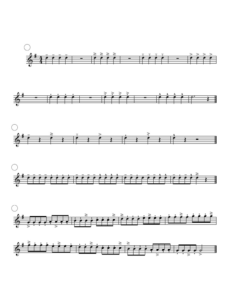 Articulation Exercises - Alto Sax | PDF