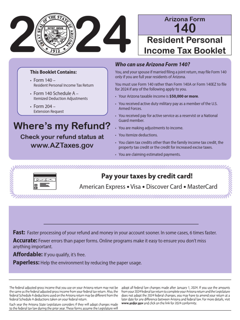 FORMS INDIVIDUAL 2024 140booklet | PDF | Tax Refund | Irs Tax Forms