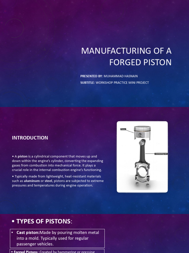 Forged Piston Manufacturing Process | PDF | Forging | Piston