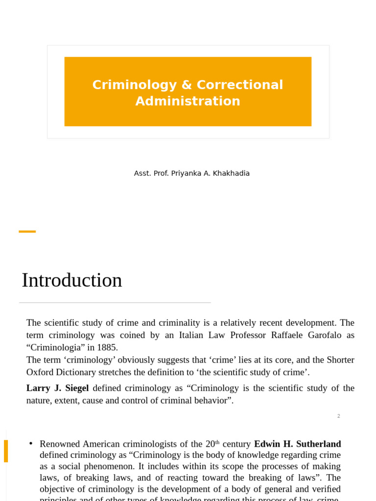 Criminology - Part 1 | PDF | Crimes | Crime & Violence