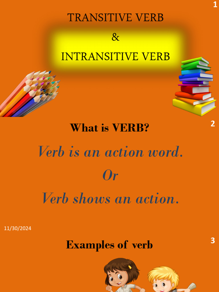 Transitive and Intransitive Verb PDF | PDF | Verb | Object (Grammar)