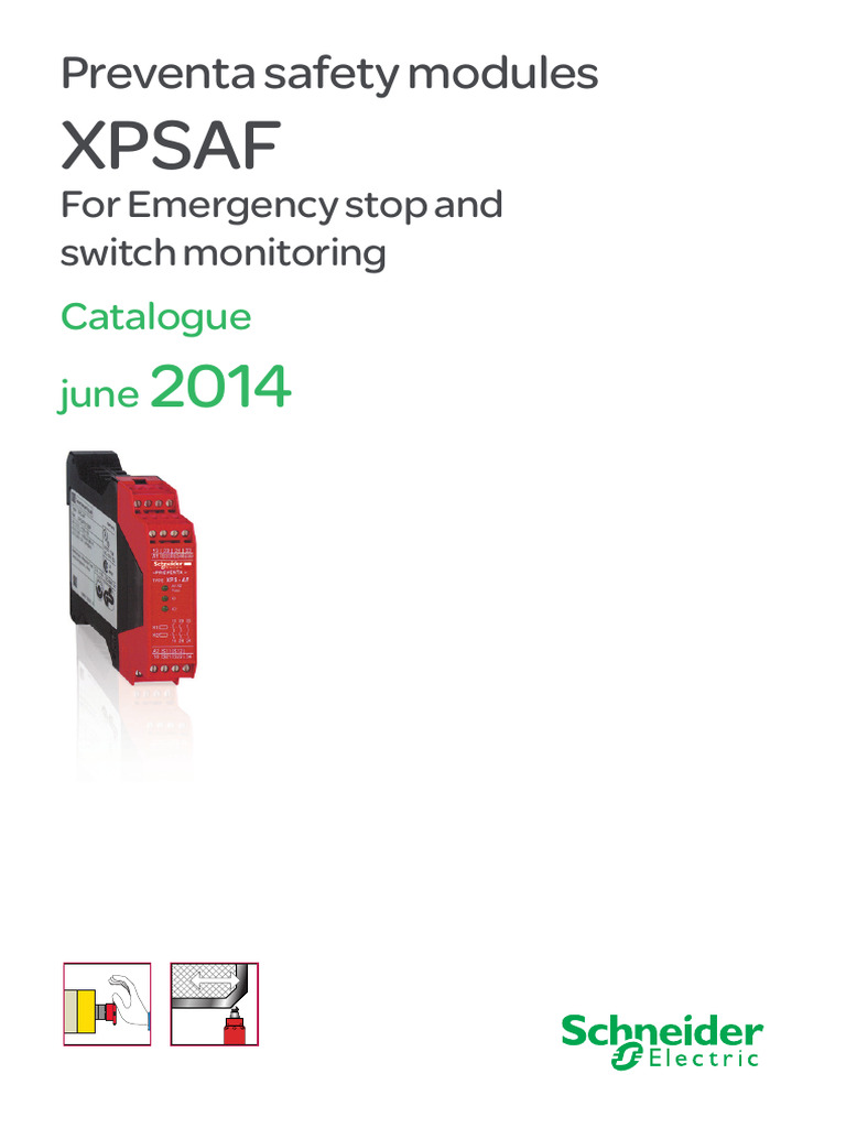 Preventa Safety Modules XPSAF For Emergency Stop and Switch Monitoring ...