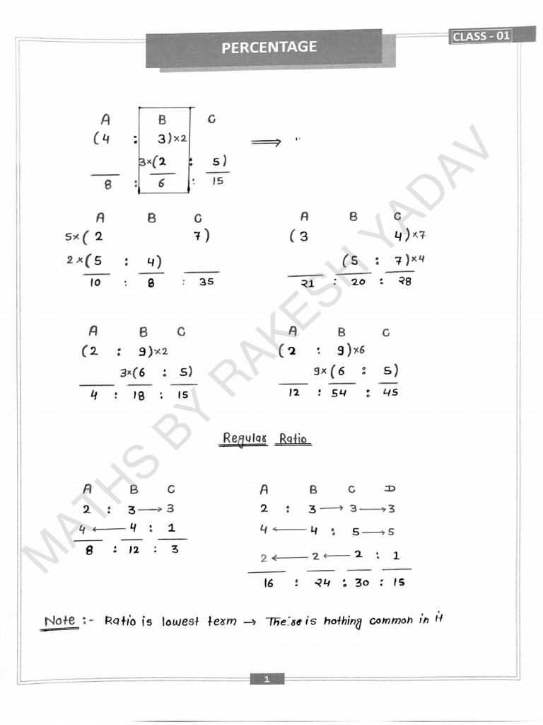 Percentage Notes - 01 | PDF