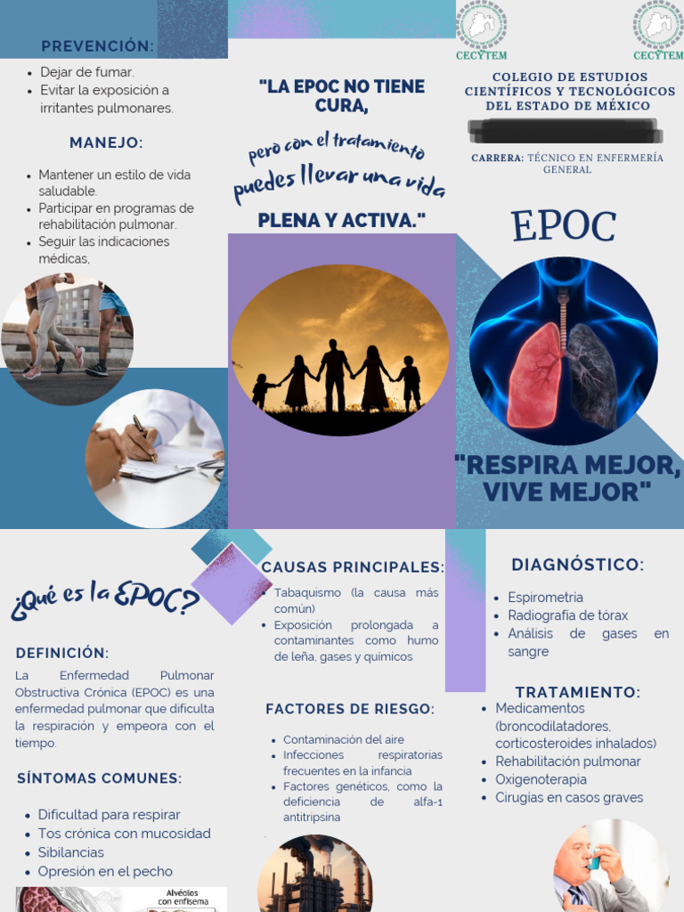 Tríptico EPOC - 20241022 - 220719 - 0000 - 250228 - 233241 | PDF | Enfermedad pulmonar ...