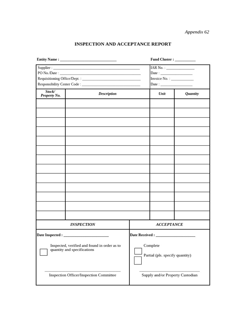 Inspection Report Format | PDF