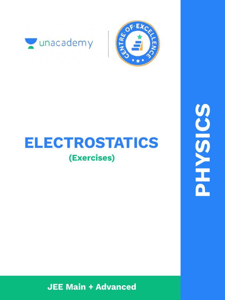 Electrostatics Exercises FINAL | PDF | Electric Field | Potential Energy