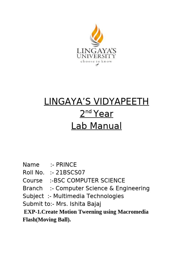 MMT Lab Manual Prince (21bscs07) | PDF | Adobe Flash