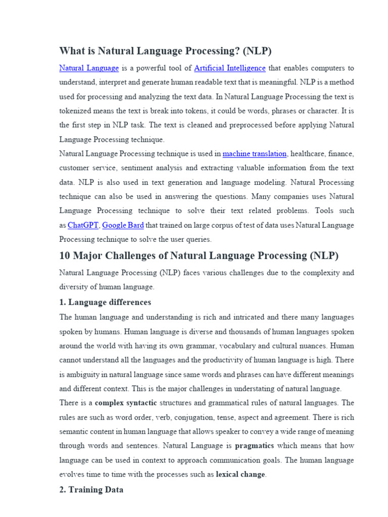 Basic Terms NLP and Major Challenges | PDF | Semantics | Ambiguity