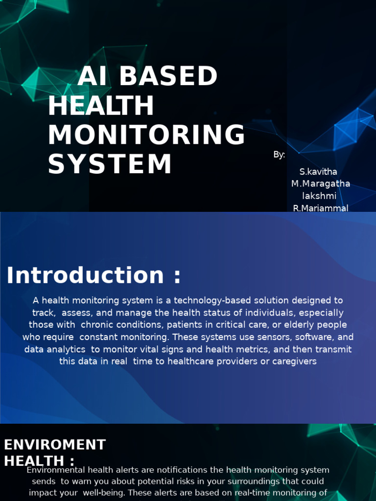 Ai Based Health Monitoring System | PDF | Electrocardiography | Heart