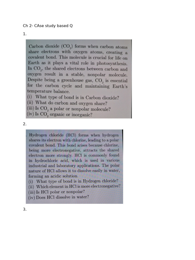 CH 2 - CAse Study Based Q - Chem | PDF