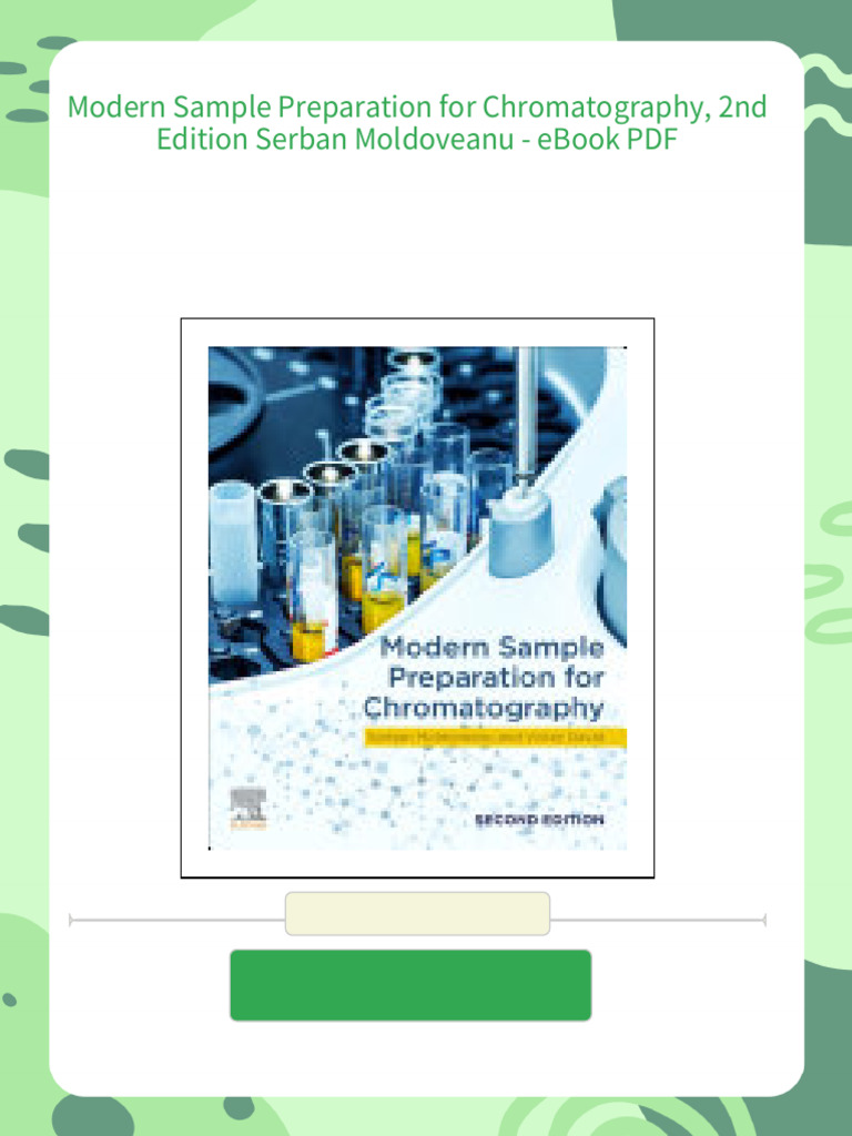 Modern Sample Preparation For Chromatography, 2Nd Edition Serban ...