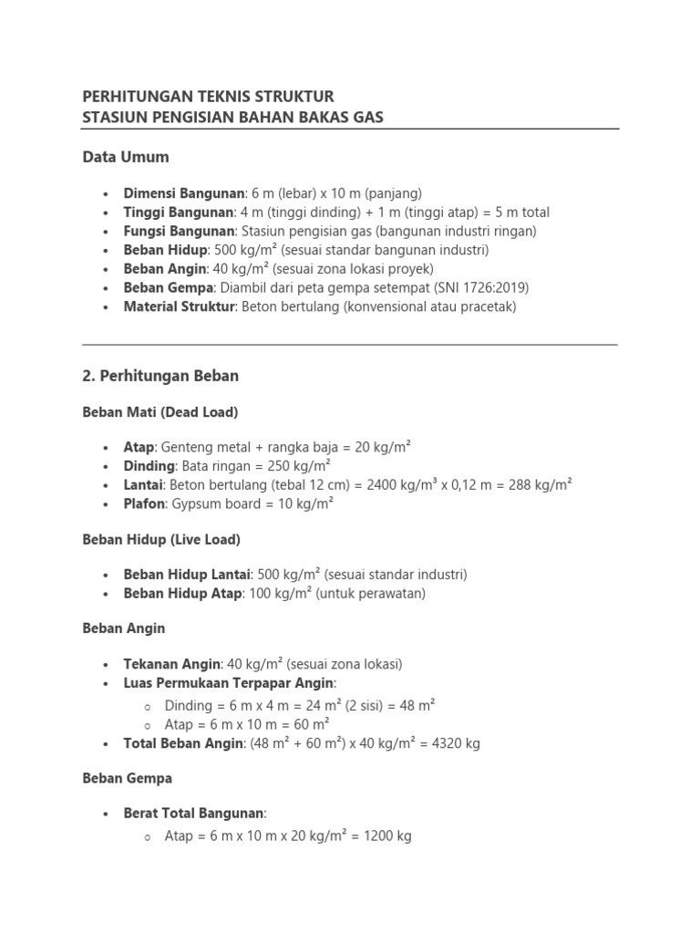 Perhitungan Teknis Struktur | PDF