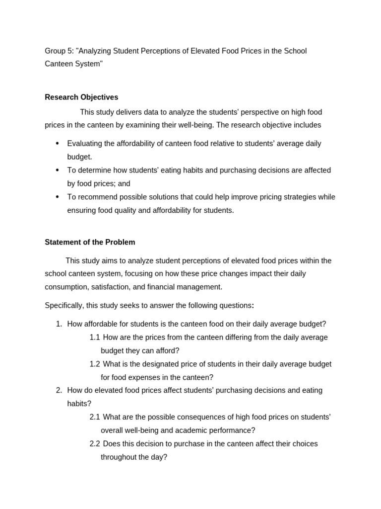 Research Objectives and SOP 1 | PDF