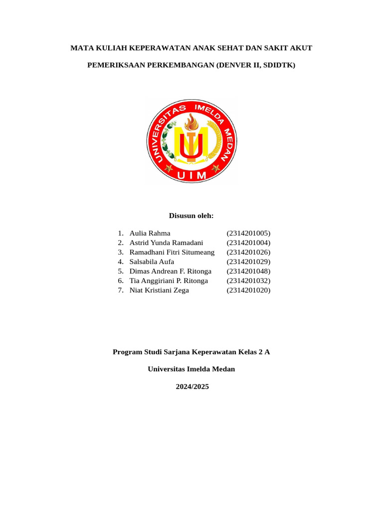Skrining Perkembangan Anak: Denver II vs SDIDTK | PDF