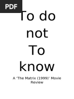 The Matrix Script | PDF | Nature