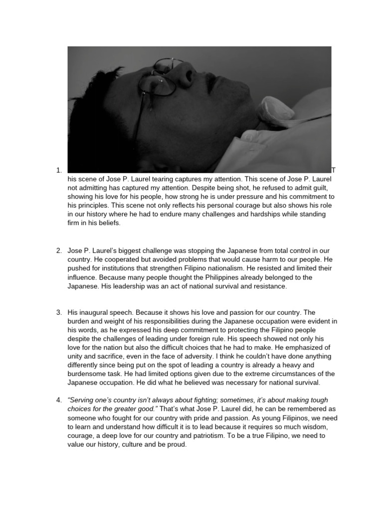Jose P. Laurel's Leadership Legacy | PDF