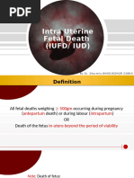 Intrauterine Fetal Death Overview | PDF | Childbirth | Fetus