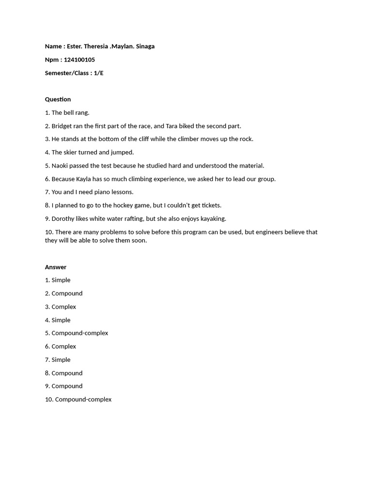 Ester Theresia Maylan Sinaga | PDF