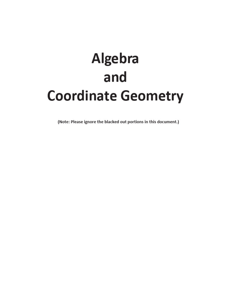 Coordinate Geometry Basics | PDF