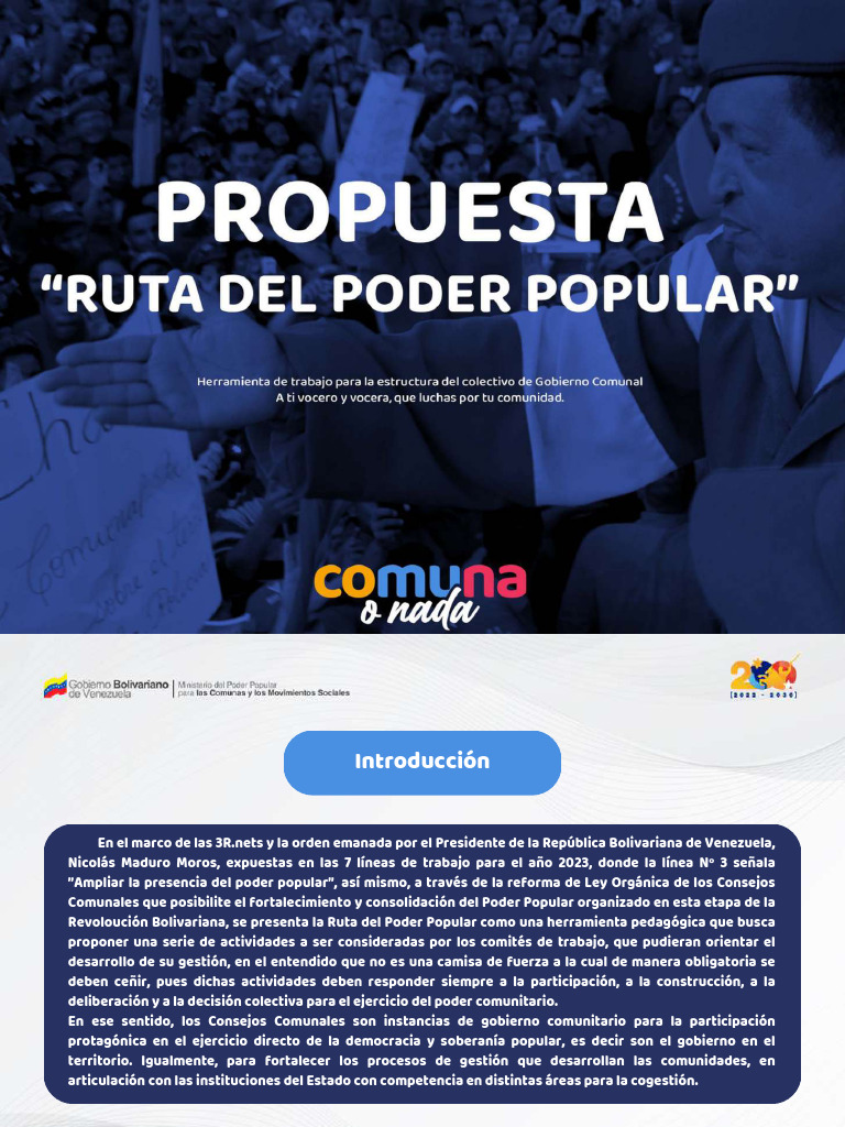 Ruta del Poder Popular: Guía Comunal 2023 | PDF | Democracia ...
