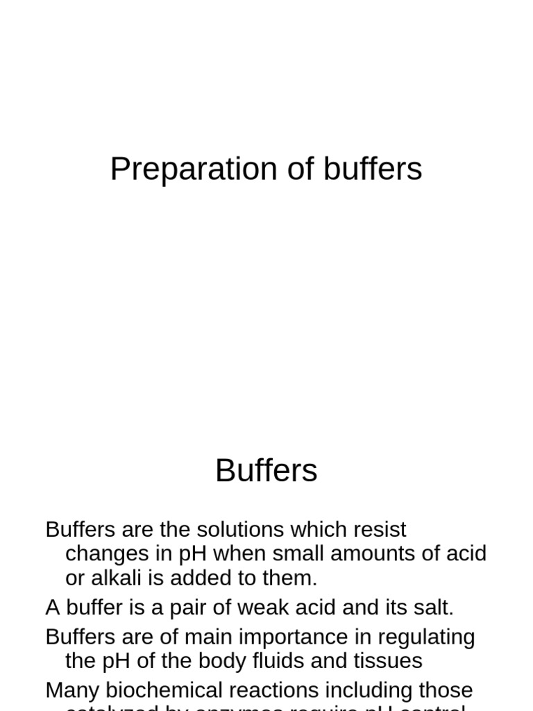 Buffers 2008-09 | PDF | Buffer Solution | Acid Dissociation Constant
