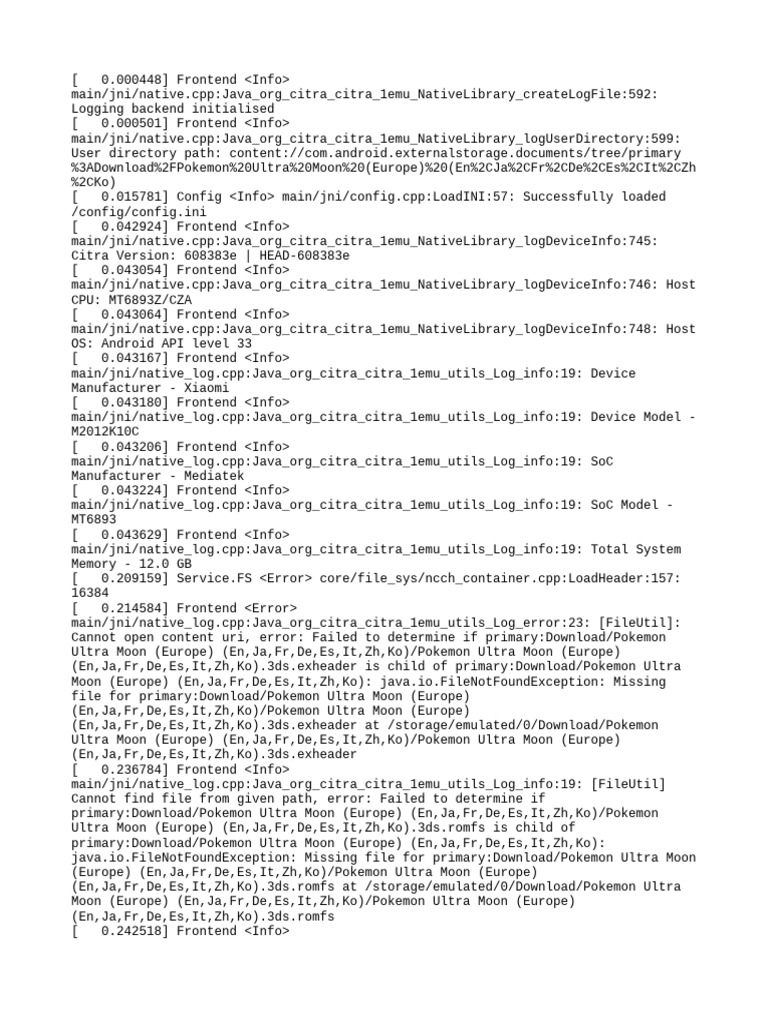 Citra Log.txt.Old | PDF | Computer Architecture | System Software