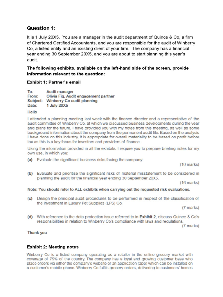 AAA Past Paper September 2022 Questions | PDF