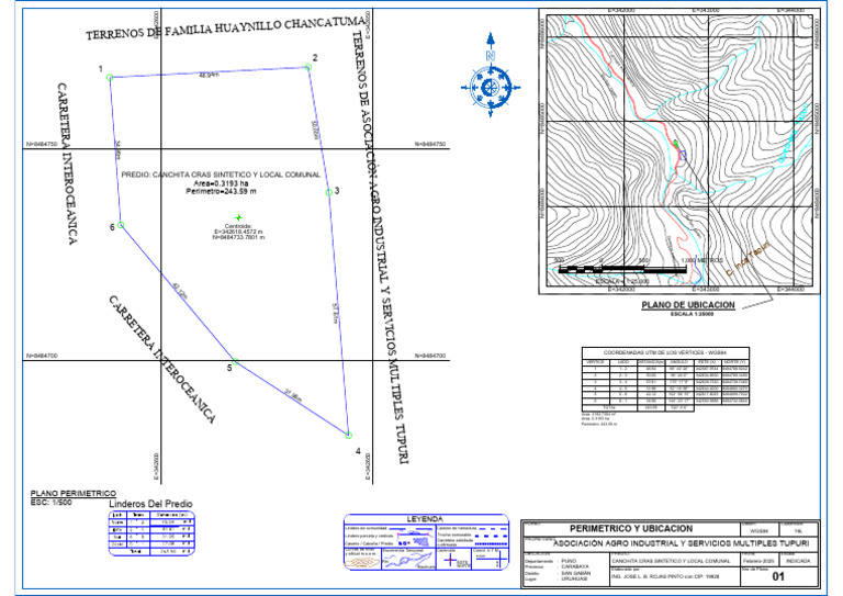 Plano Predial en San Gabán | PDF | Datos geográficos e información | Geodesia