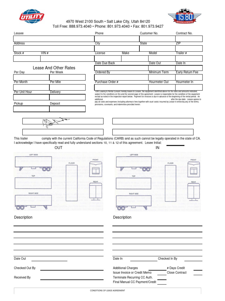 Trailer Lease Agreement Template | PDF | Lease | Assignment (Law)