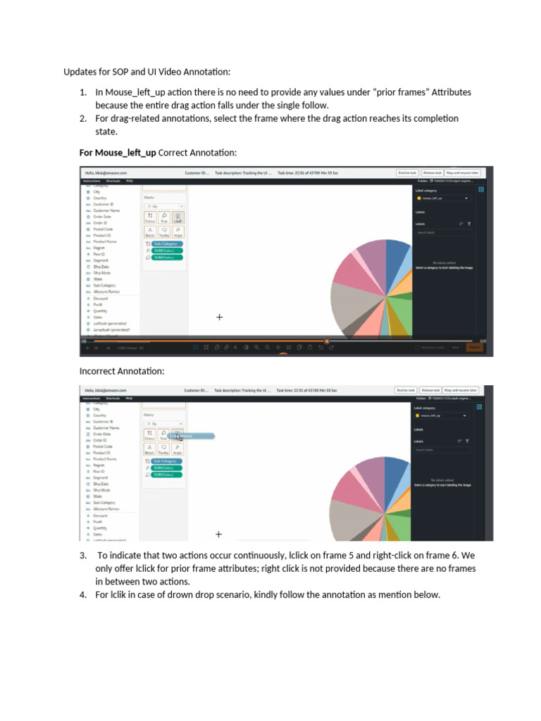 Updates For SOP and UI Video Annotation - 2-3-2025 | PDF