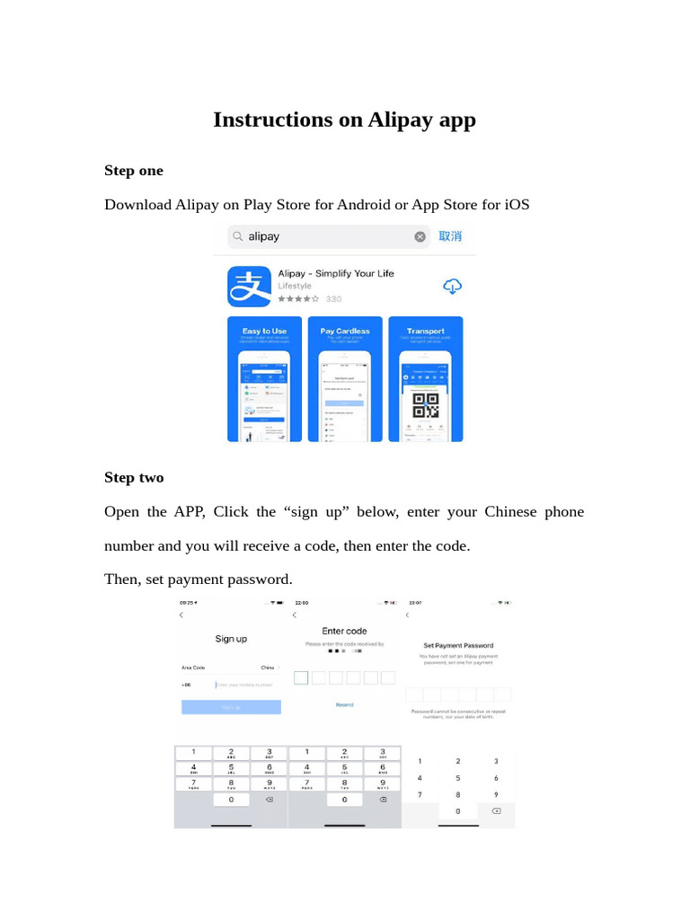 Instructions On Alipay App | PDF