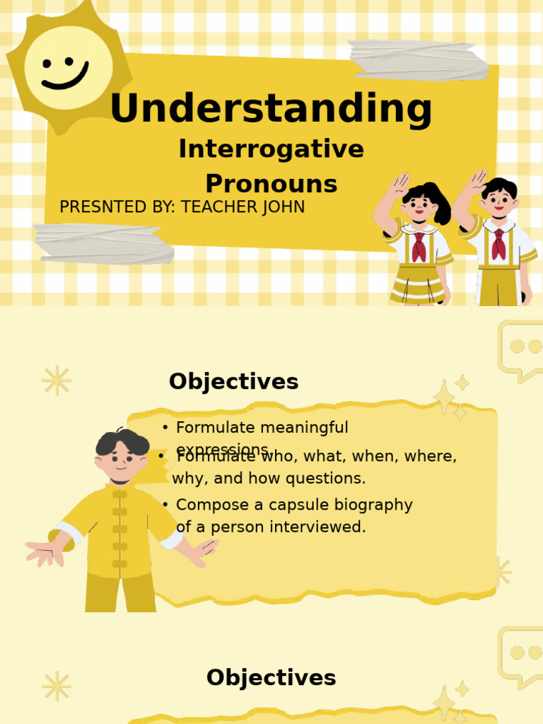 Understanding Pronoun Case Presentation in Yellow Playful Style | PDF