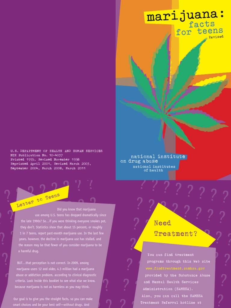 Essential Marijuana Facts for Teens | PDF | Cannabis (Drug) | Substance ...