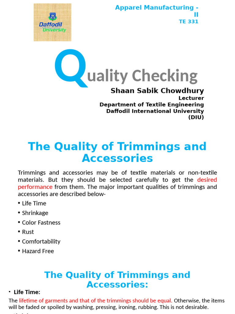 Quality Checking | PDF