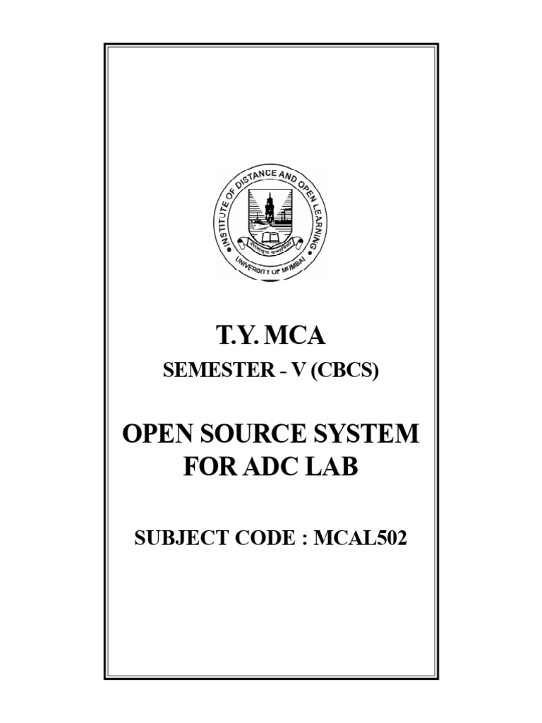 MCA-SEM-V-Open-Source-System-For-ADC-Lab | PDF | Server (Computing ...