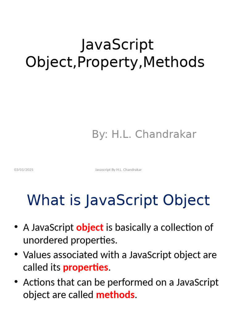 JavaScript Object,Property,Methods | PDF | Java Script | Software ... JavaScript Object,Property,Methods | PDF | Java Script | Software ...