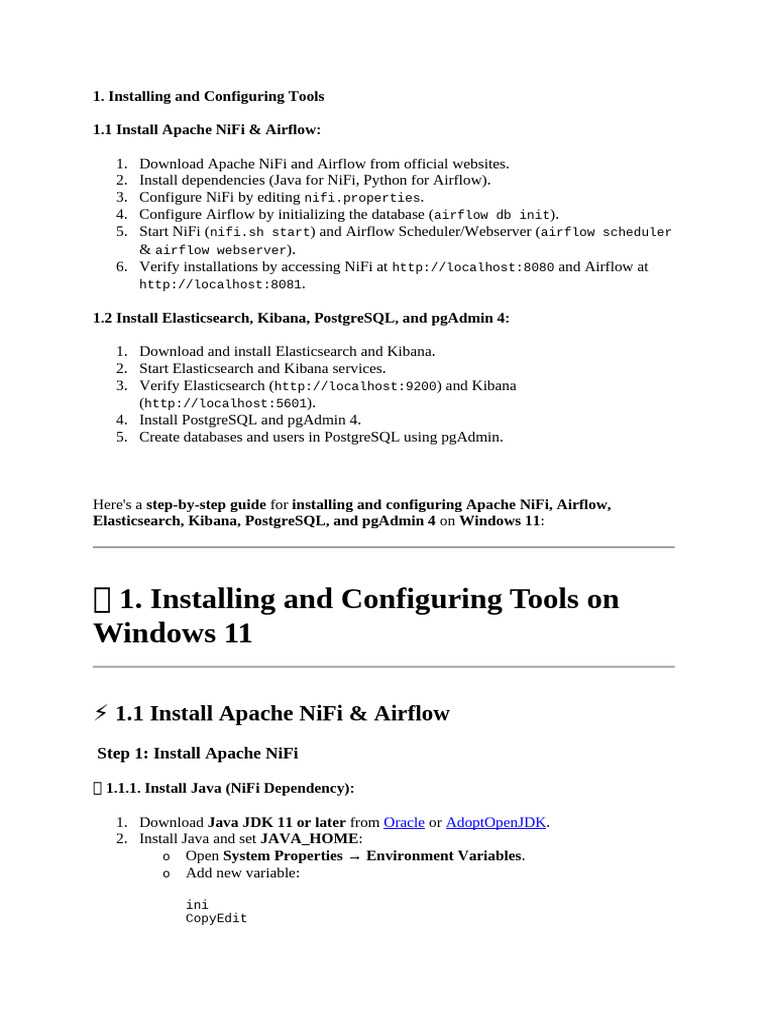 Installing and Configuring Tools | PDF | Postgre Sql | Unix Software