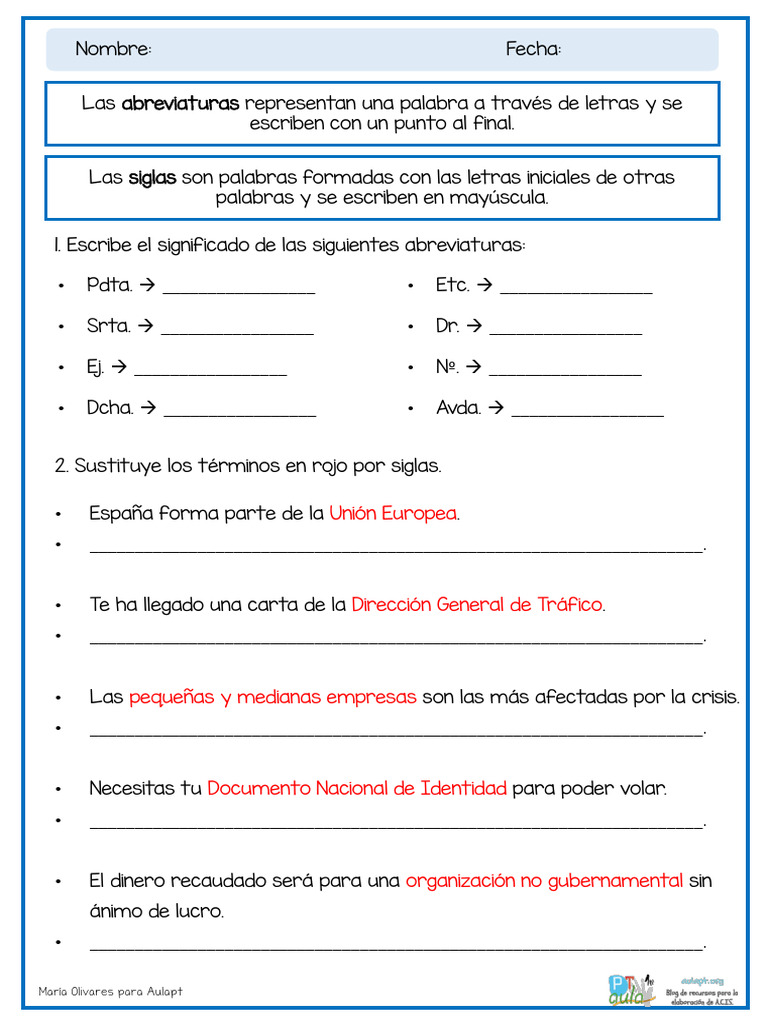Siglas y Abreviaturas | PDF