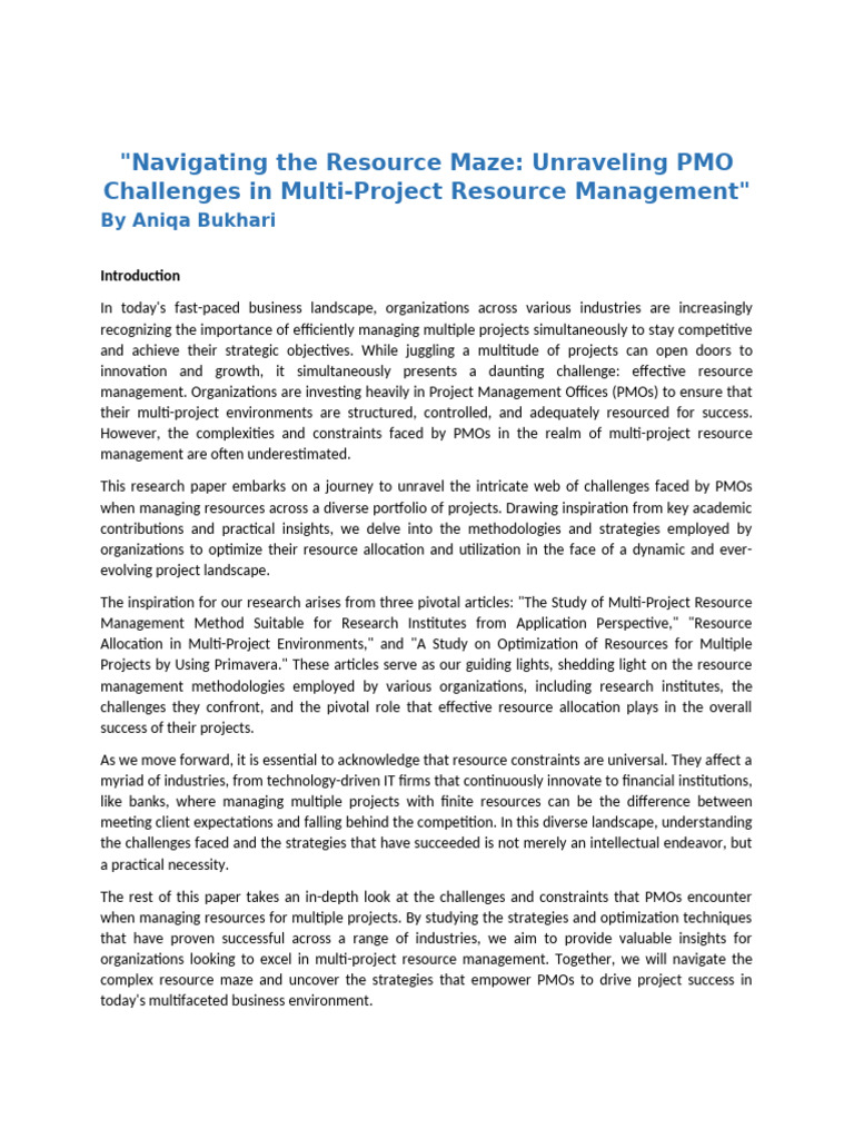 Project Research Methodology Introduction | PDF | Project Management ...