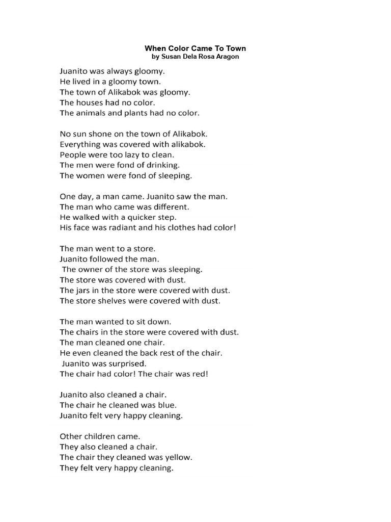 When Color Came to Town 1 | PDF