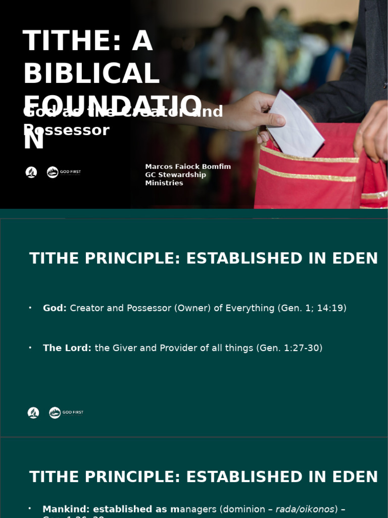 Tithe-A Biblical Foundation | PDF | Tithe | Religious Belief And Doctrine