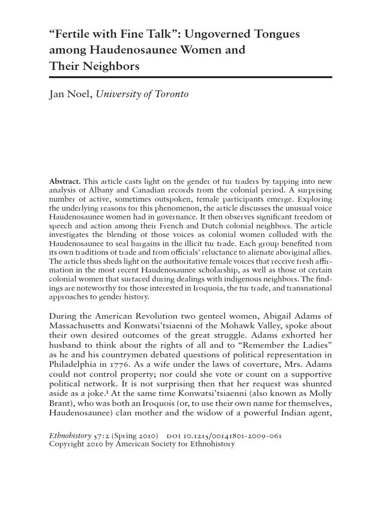 Article 2 Fertile With Fine Talk | PDF | Iroquois