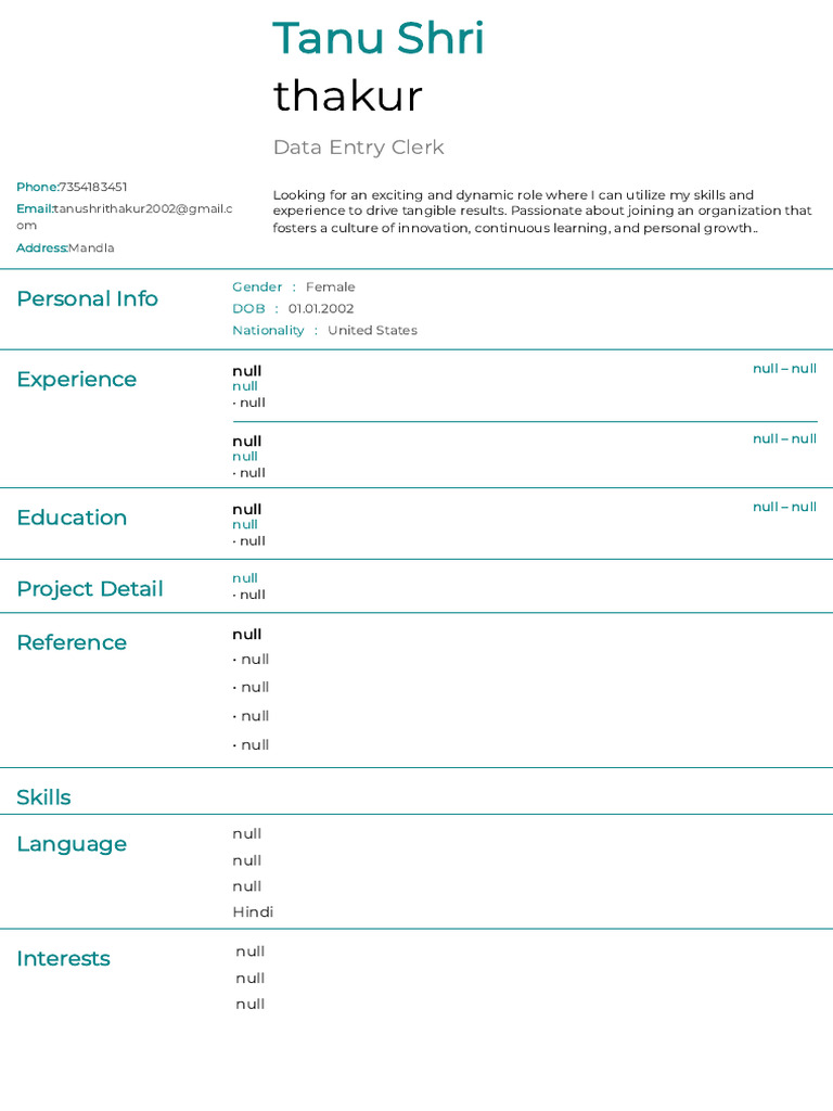 Tanu Shri Thakur | PDF
