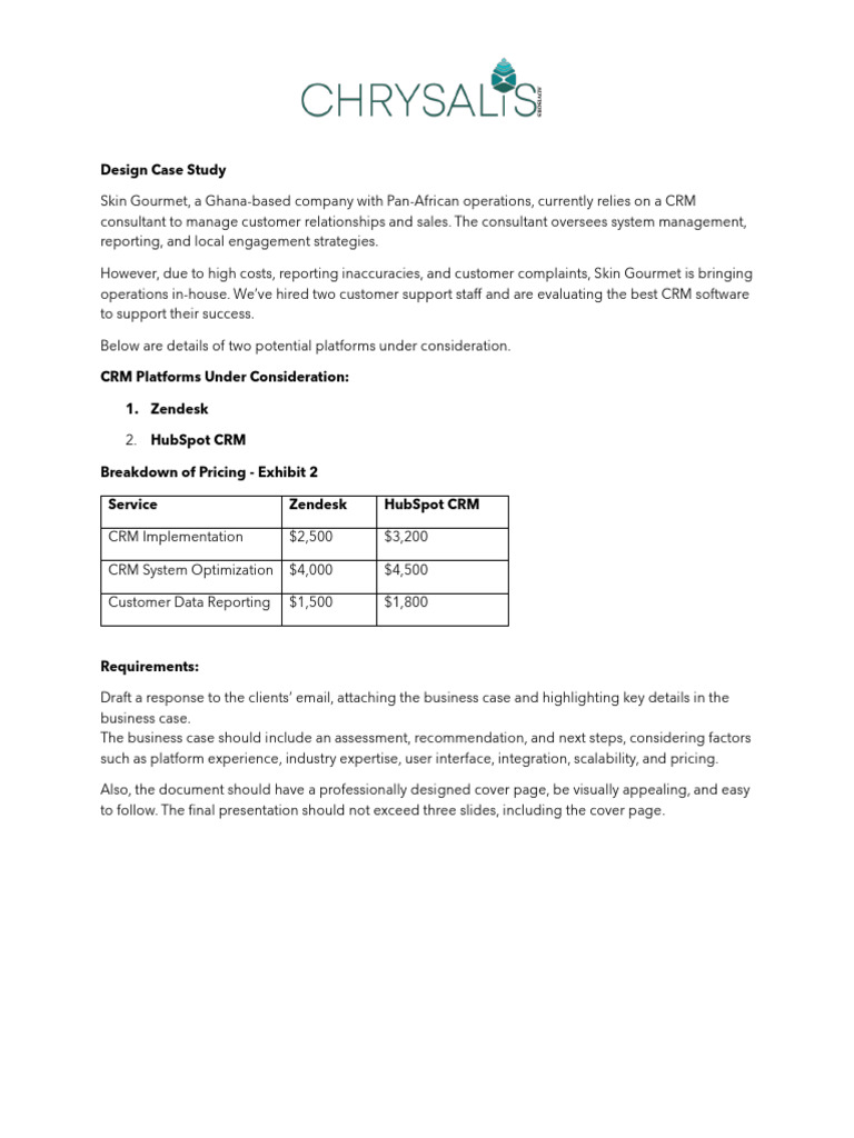 Writing and Design - Case Study | PDF